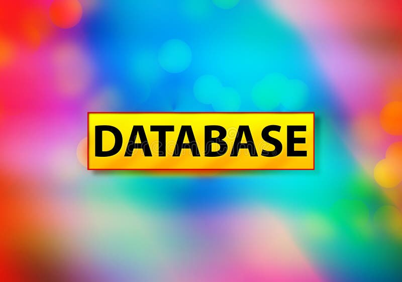 Database Abstract Colorful Background Bokeh Design Illustration Stock ...