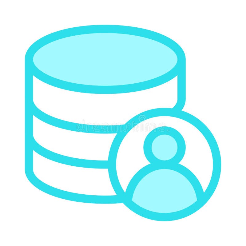 Database Account Color Line Icon Stock Illustration - Illustration of ...