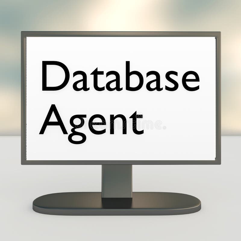 Database Agent concept stock illustration. Illustration of monitor ...