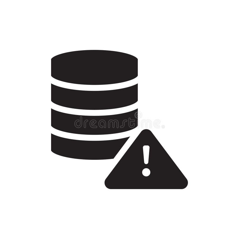 Database Alert Icon - Error Server Icon Stock Illustration ...