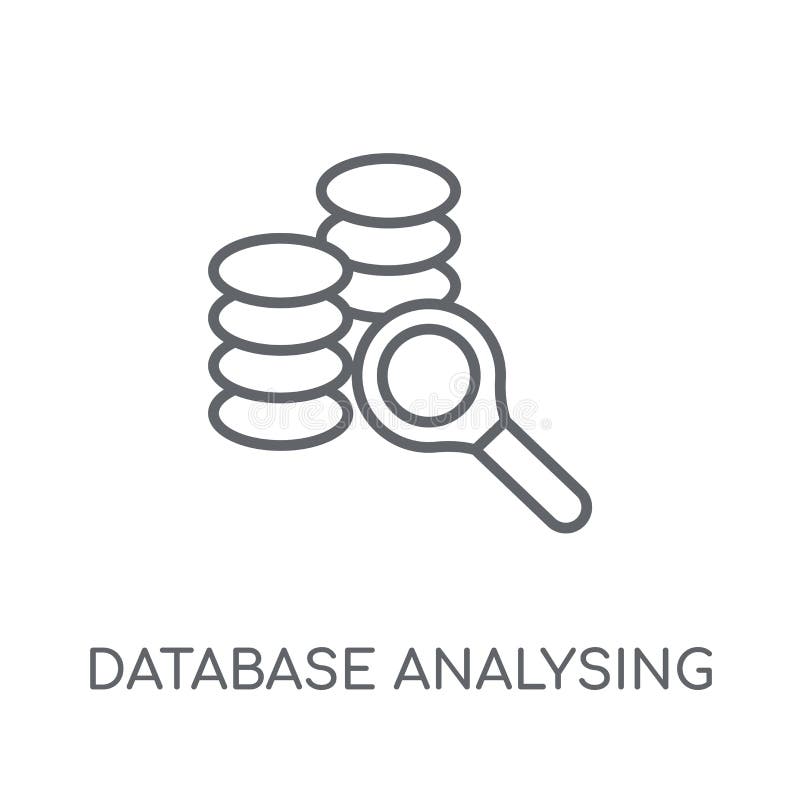 Database Analysing Linear Icon Modern Outline Database Analysin Stock