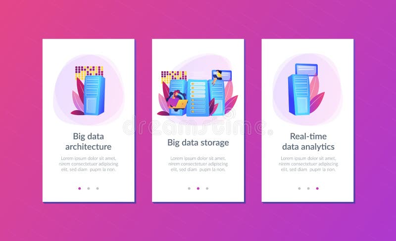 Big Data App Interface Template. Stock Vector - Illustration of large, sharing: 191012114