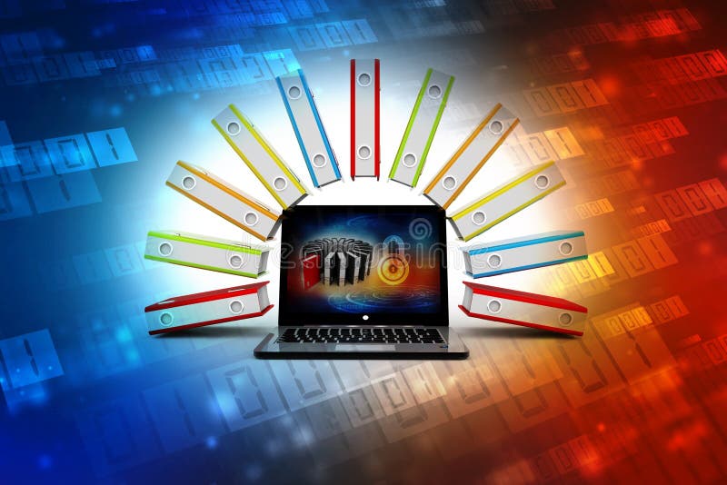 Database and Computer Network, Computer Storage Concept Stock ...