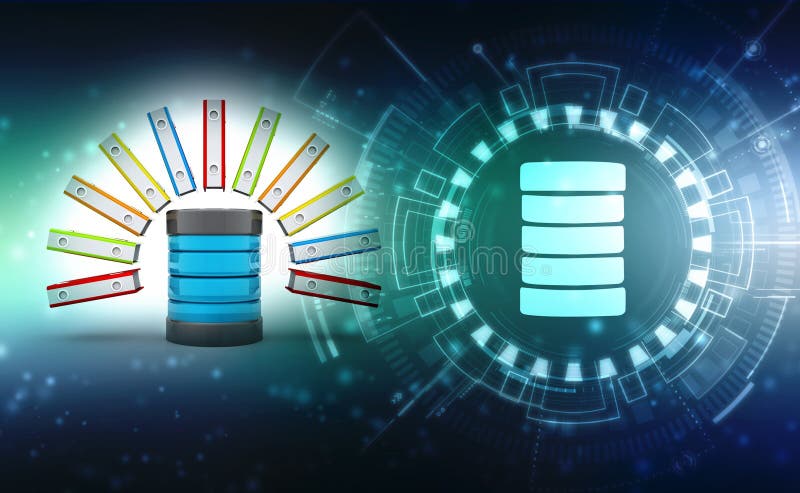 Database or Archive Concept. Data Storage. 3d Render Stock Photo ...