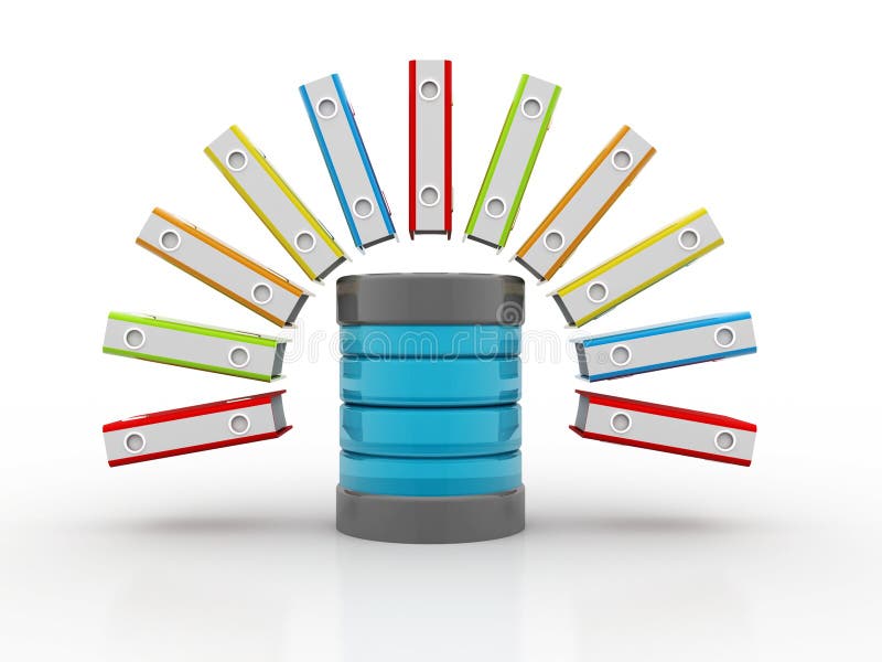 Database or Archive Concept. Data Storage, Data Sharing. 3d Render ...