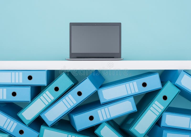 Database and Archive Management Stock Image - Image of binders ...