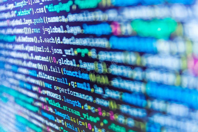 Database Bits Access Stream Visualisation. Computer Program Preview. Writing Programming Code on ...