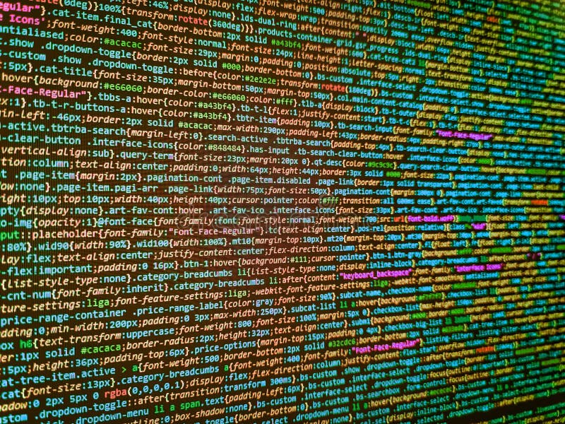 Program Code Php Html Css Of Site Mobile App Developer Stock Image Image Of Business Browser