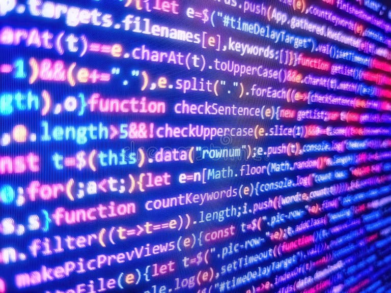 Database Bits Access. Web Site Codes on Computer M. Big Da. Coding Concept Background Stock ...