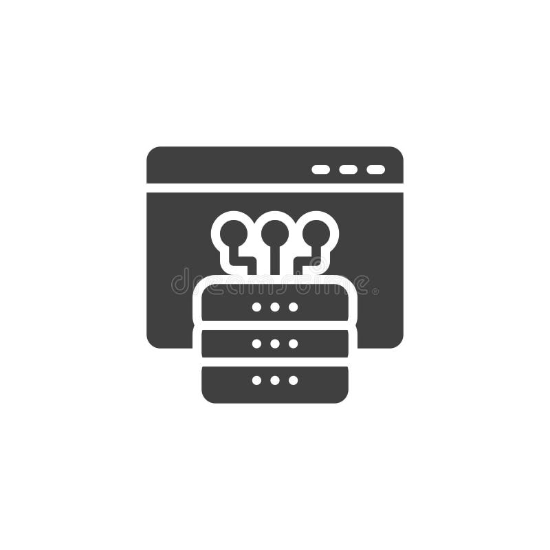 Database Browser Vector Icon Stock Vector - Illustration of online ...