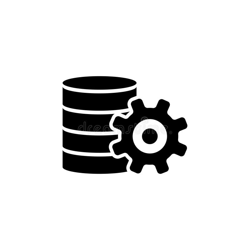 Database Center, Data Server Settings Flat Vector Icon Stock Vector ...
