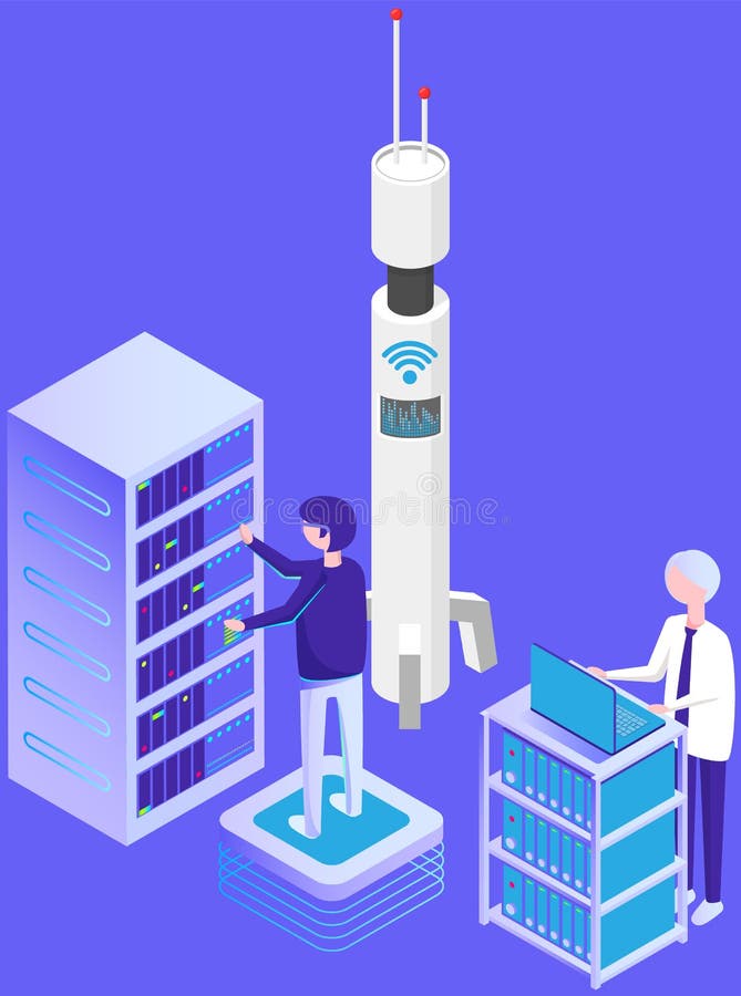 Database Center Info Storage, Datacenter with Modern Innovation and ...