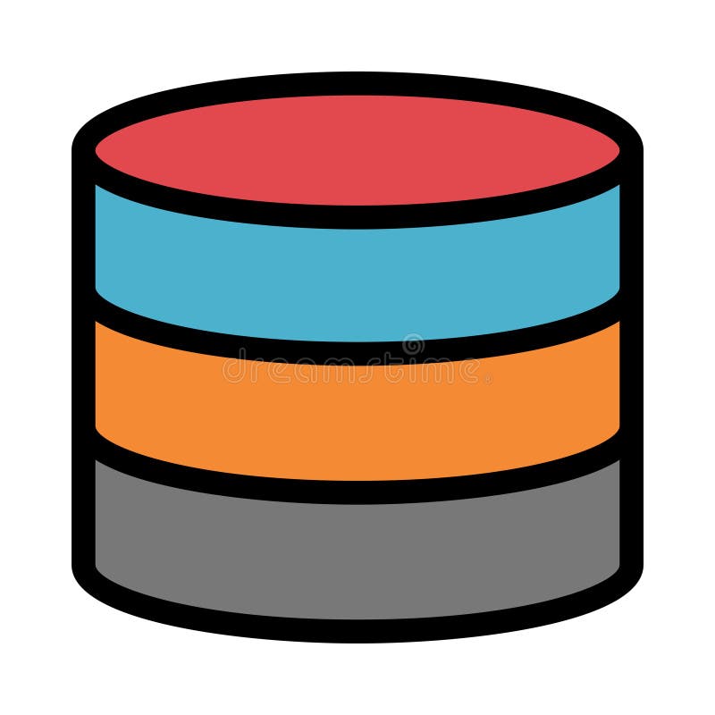 Database color icon stock vector. Illustration of isolated - 178581747