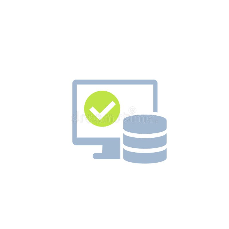 Database and computer icon stock vector. Illustration of cloud - 162690296
