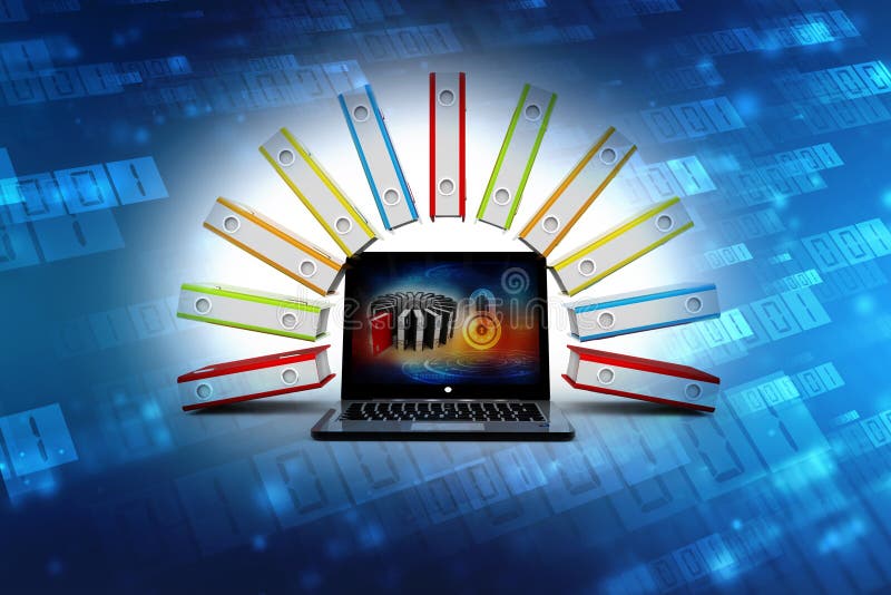 Database And Computer Network Computer Storage Concept Stock Illustration Illustration Of