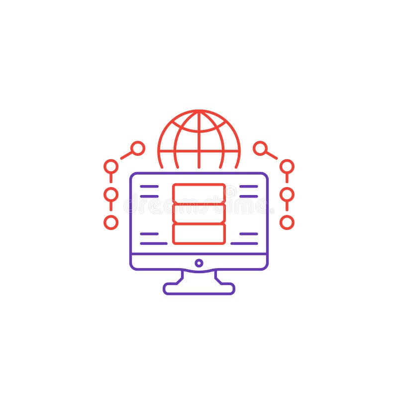 Computer Network, Database Server Icon Stock Vector - Illustration of ... Computer Network, Database Server Icon Stock Vector - Illustration of ...