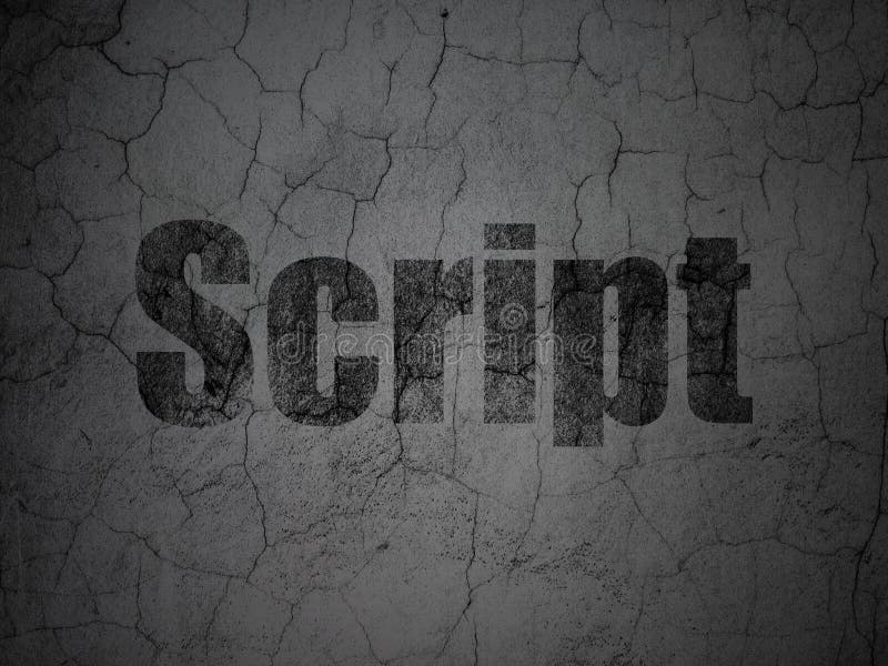 Database Concept: Script on Grunge Wall Background Stock Illustration ...