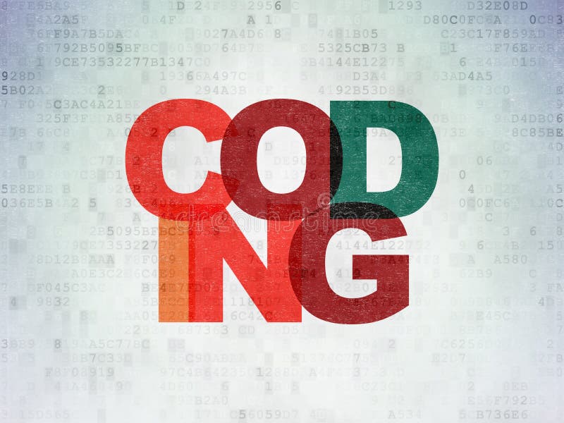 Coding Digital Logo Design Template Vector Lineart Stock Vector ...