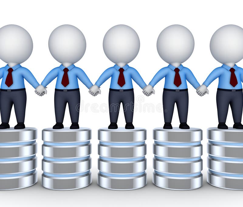 3d people and server. stock illustration. Illustration of pack - 32099358