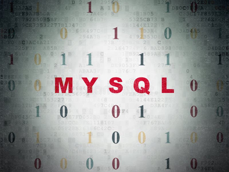 Database Concept: MySQL on Digital Data Paper Background Stock ...