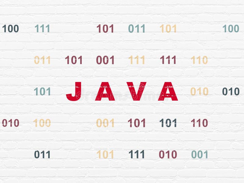 Database Concept: Java on Wall Background Stock Illustration ...