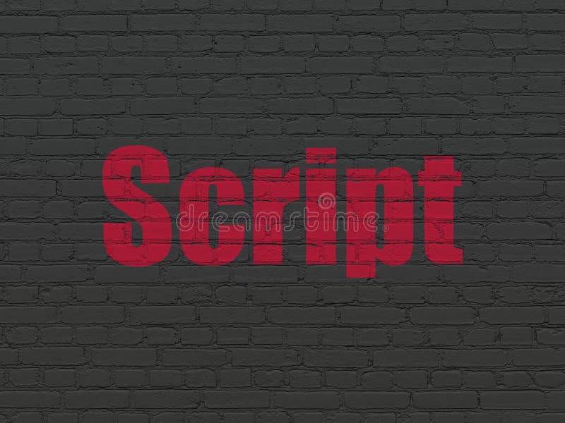 Database Concept: Script on Wall Background Stock Illustration ...