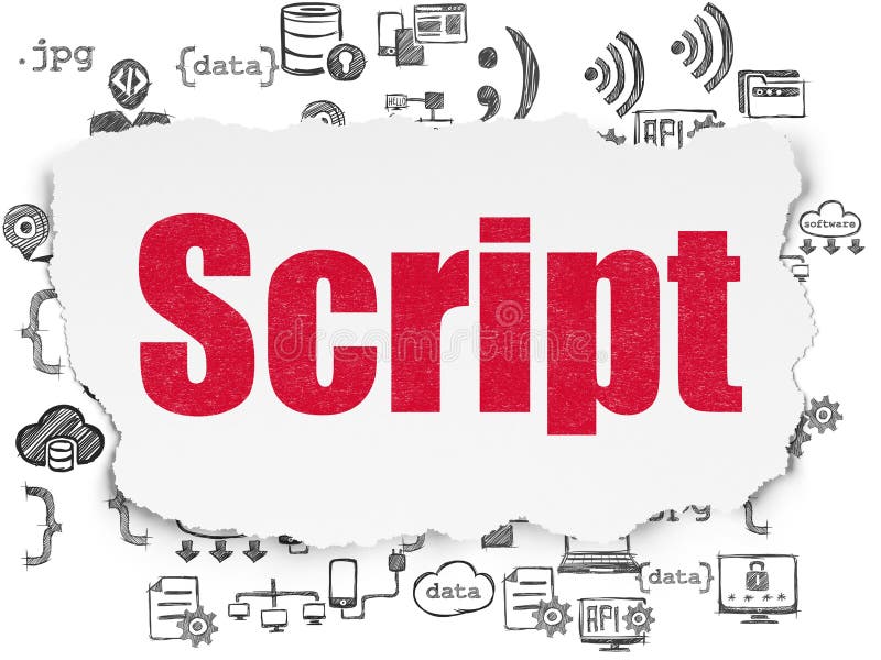 Programming Concept Database Torn Paper Background Stock Illustrations ...