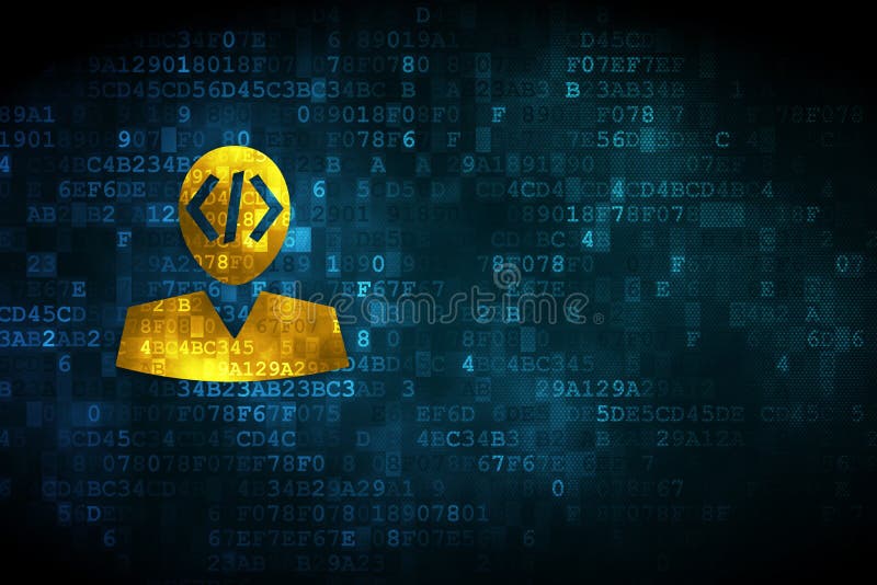 Database Concept: Programmer on Digital Background Stock Illustration ... Database Concept: Programmer on Digital Background Stock Illustration ...