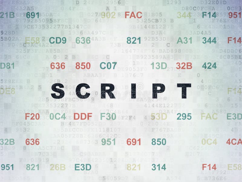 Data Script Vector Logo Template. Stock Vector - Illustration of ...