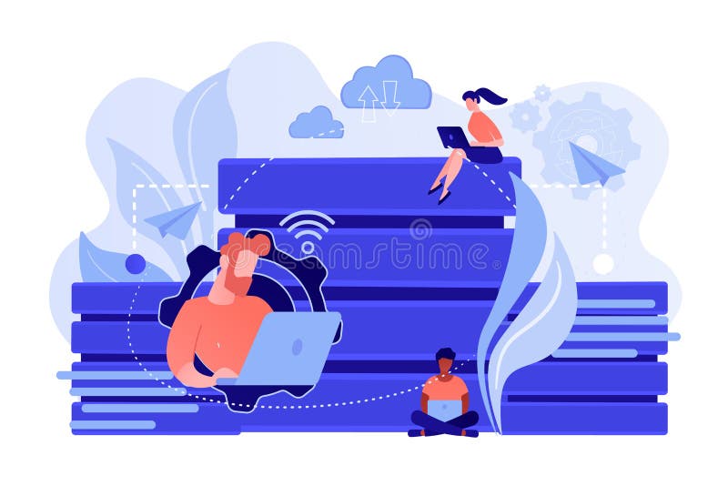 Database Concept Vector Illustration Stock Vector - Illustration of ...