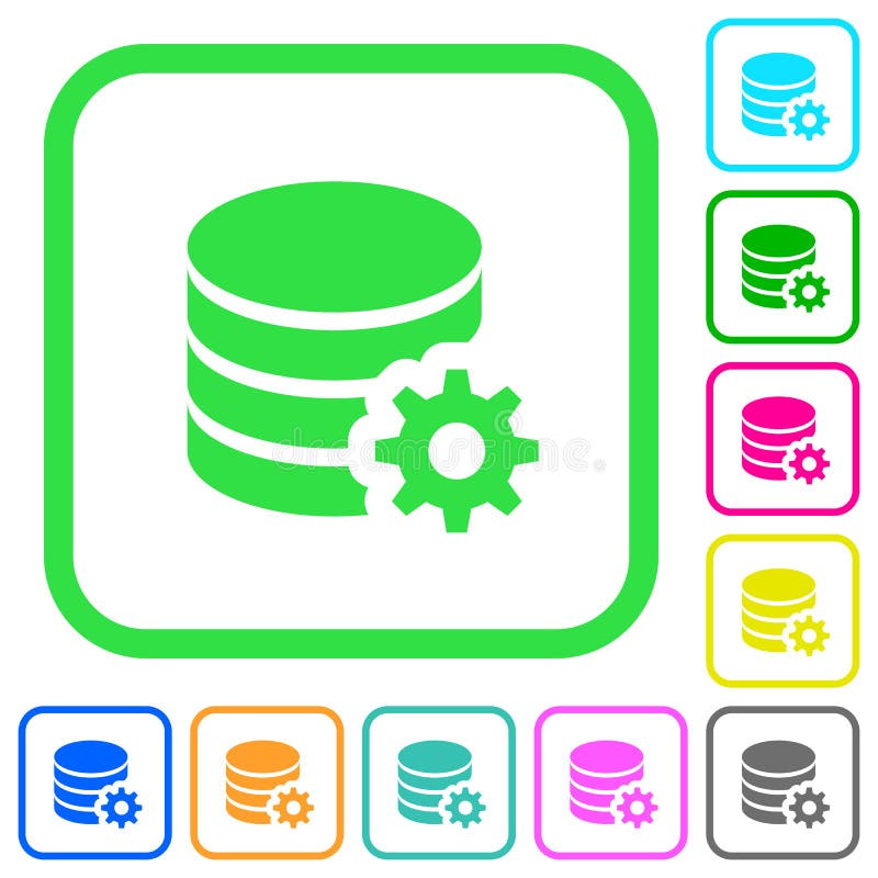 Database Configuration Vivid Colored Flat Icons Icons Stock Vector ... Database Configuration Vivid Colored Flat Icons Icons Stock Vector ...
