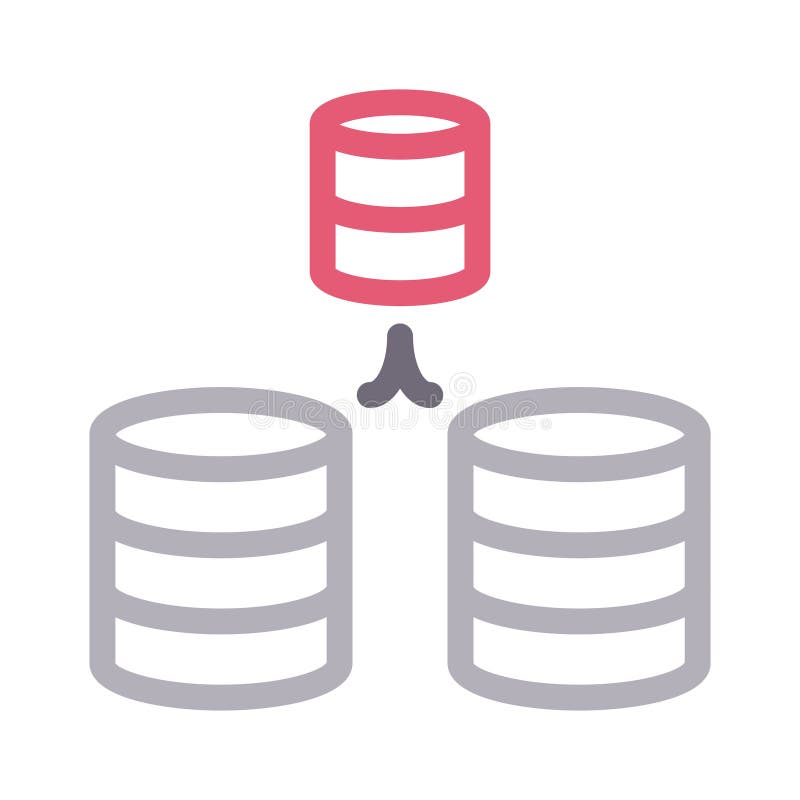 Database Connection Thin Color Line Vector Icon Stock Vector 9440