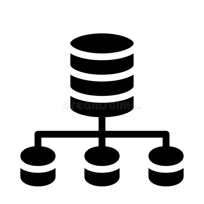 Database Connection Vector Glyphs Icon Stock Vector - Illustration of ...