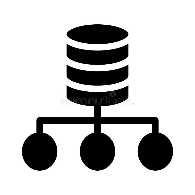 Database Connection Vector Glyphs Icon Stock Vector - Illustration of ...