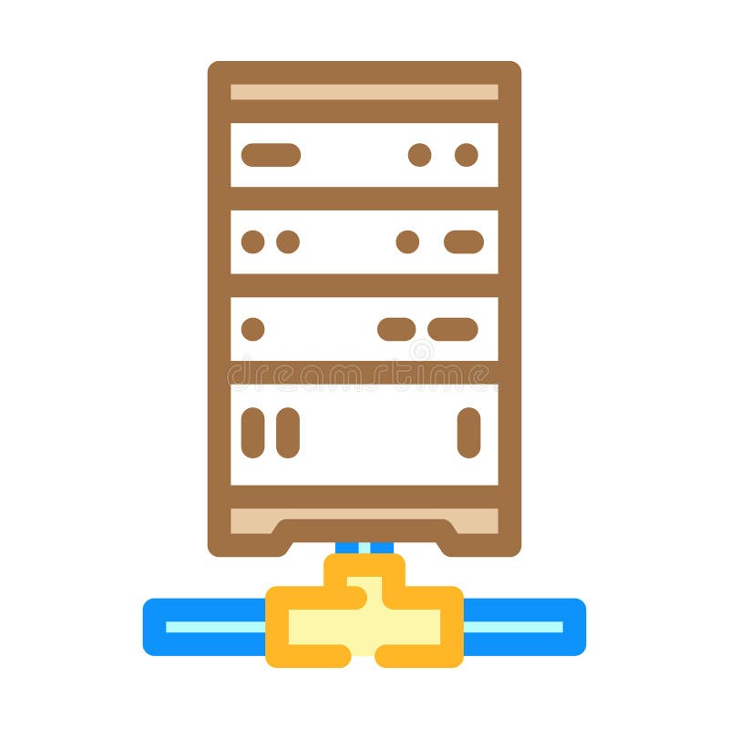 Database Connectivity Color Icon Vector Illustration Stock Illustration ...