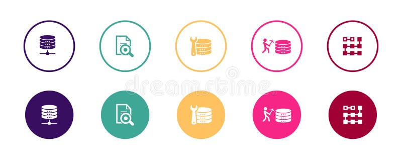 Database, Data Analysis, Data Stock Vector - Illustration of landing, pack: 264464486