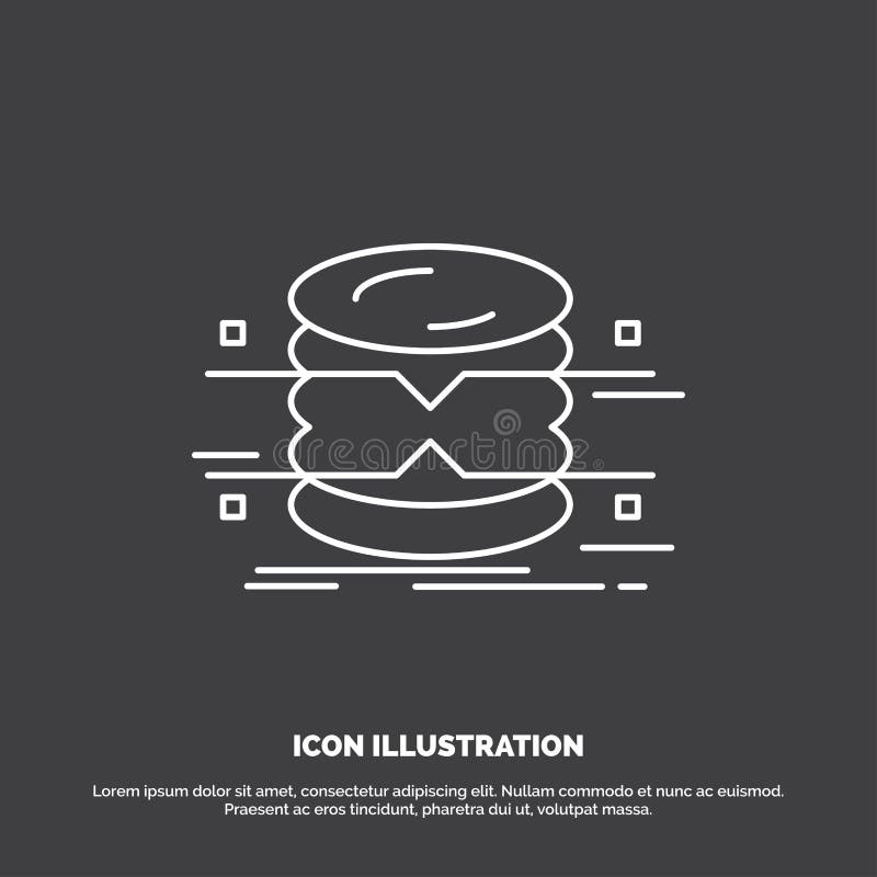 Database Data Architecture Infographics Monitoring Icon Line Vector Symbol For Ui And Ux