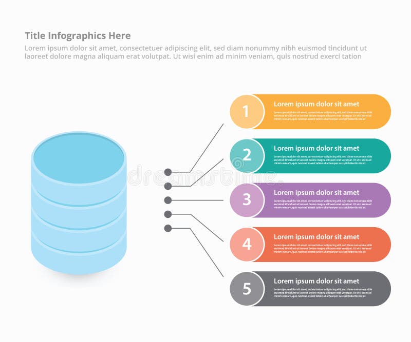 Database Data Center with Isometric Style Infographic Template Banner ...
