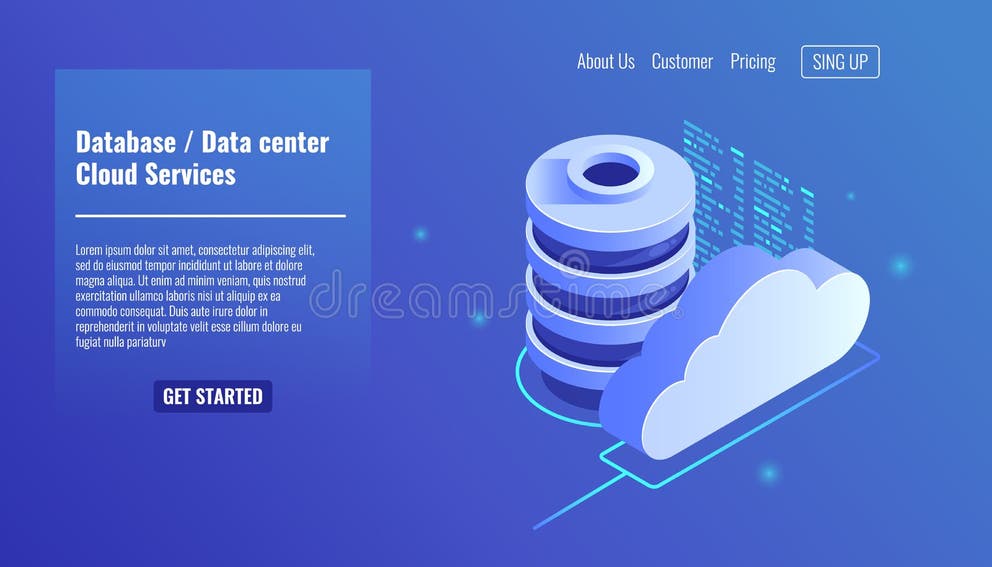 Database And Datacenter Icon Cloud Services Concept File Backup And Saving Copy File