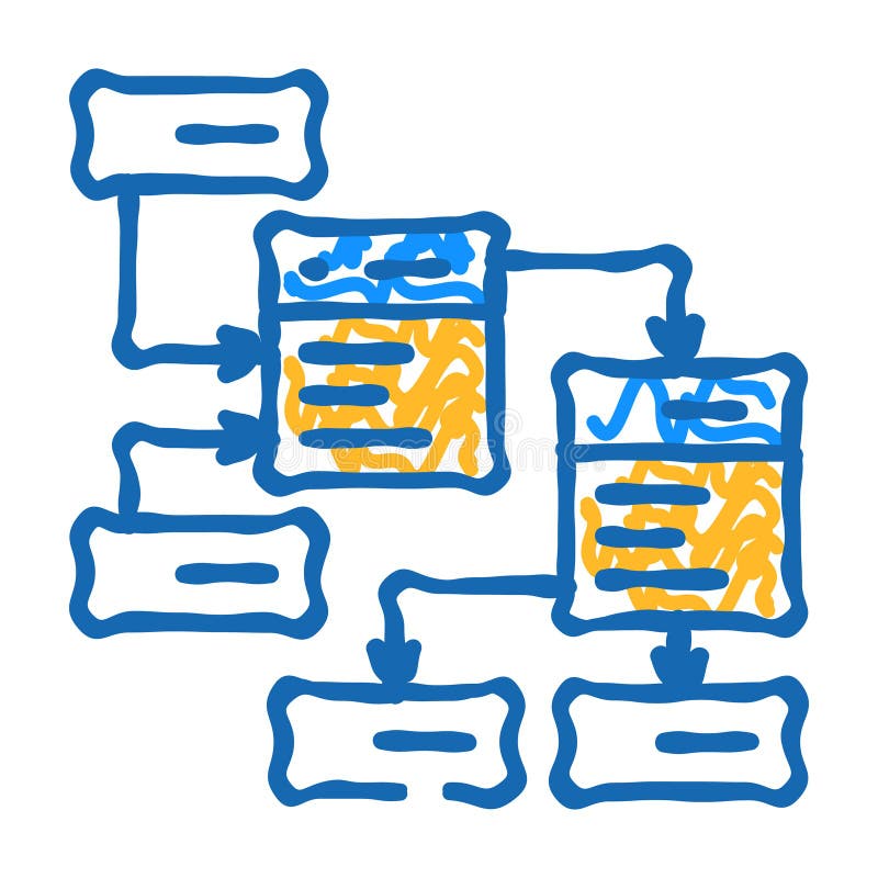 Database Design Icon Doodle Illustration Stock Vector - Illustration of ...