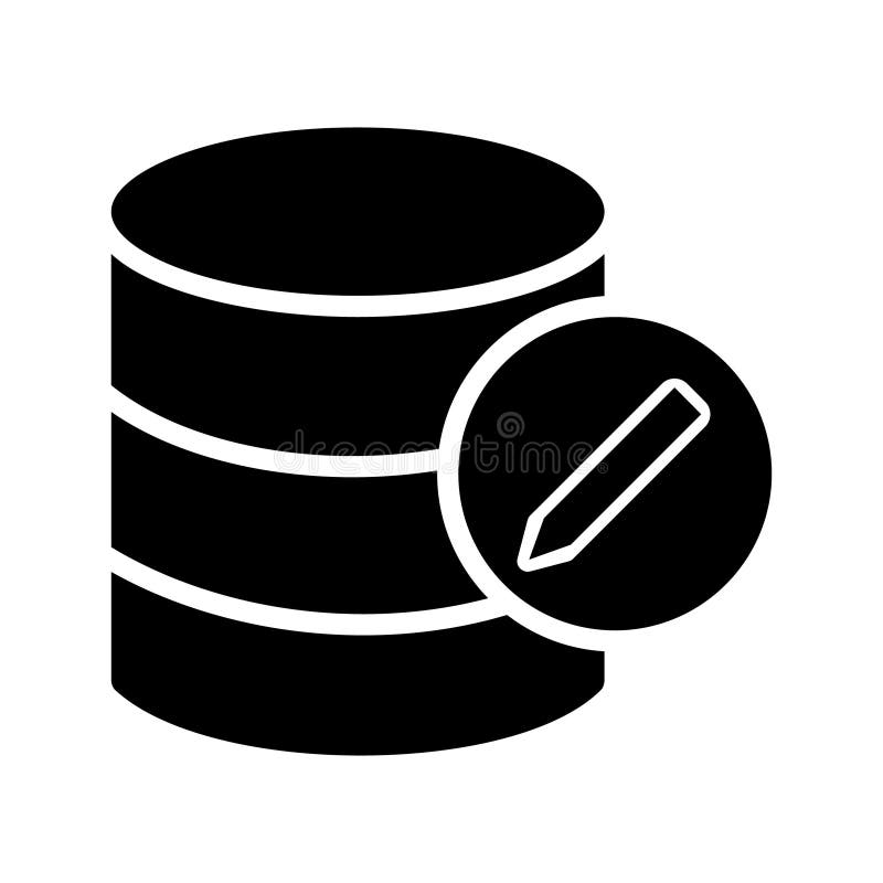 Database Editor Vector Icon Which Can Easily Modify or Edit Stock ...