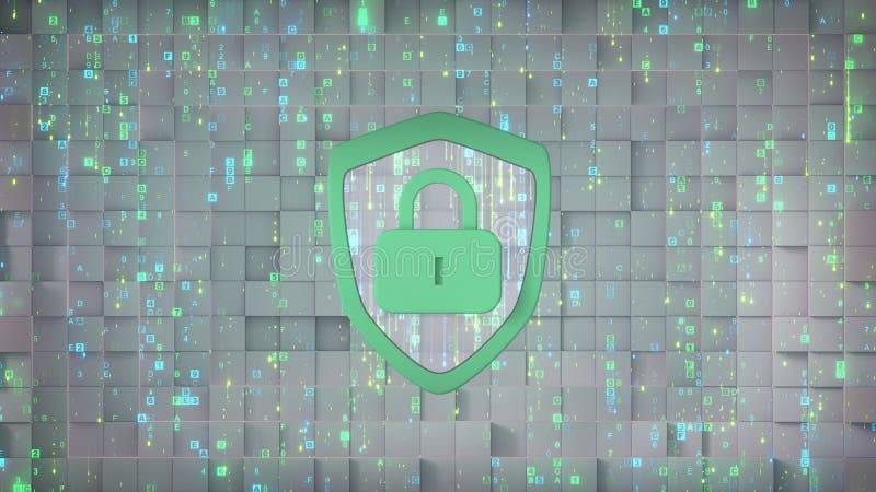 Database Encryption in Information Security 3D Render Stock ...