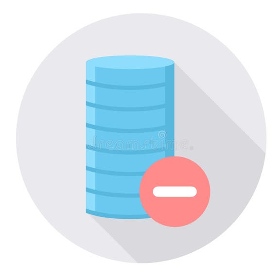 Database Error Icon in Flat Design with Modern Aesthetics Stock Vector ...