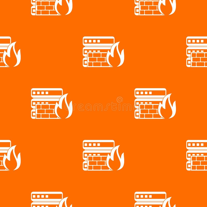 Database and Firewall Icon, Flat Style Stock Vector - Illustration of ...
