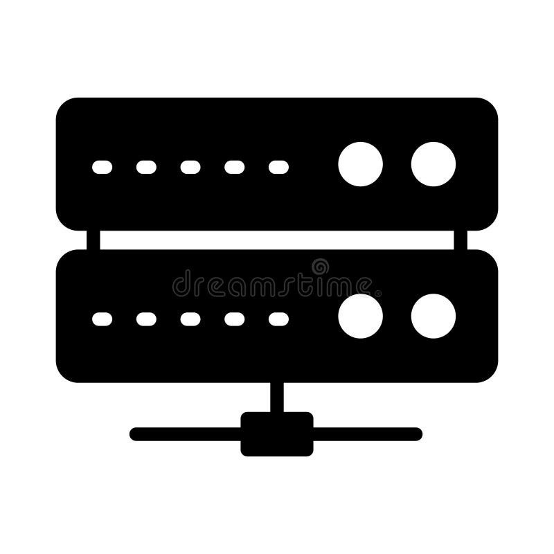 Database Glyph Flat Vector Icon Stock Vector - Illustration of element ...