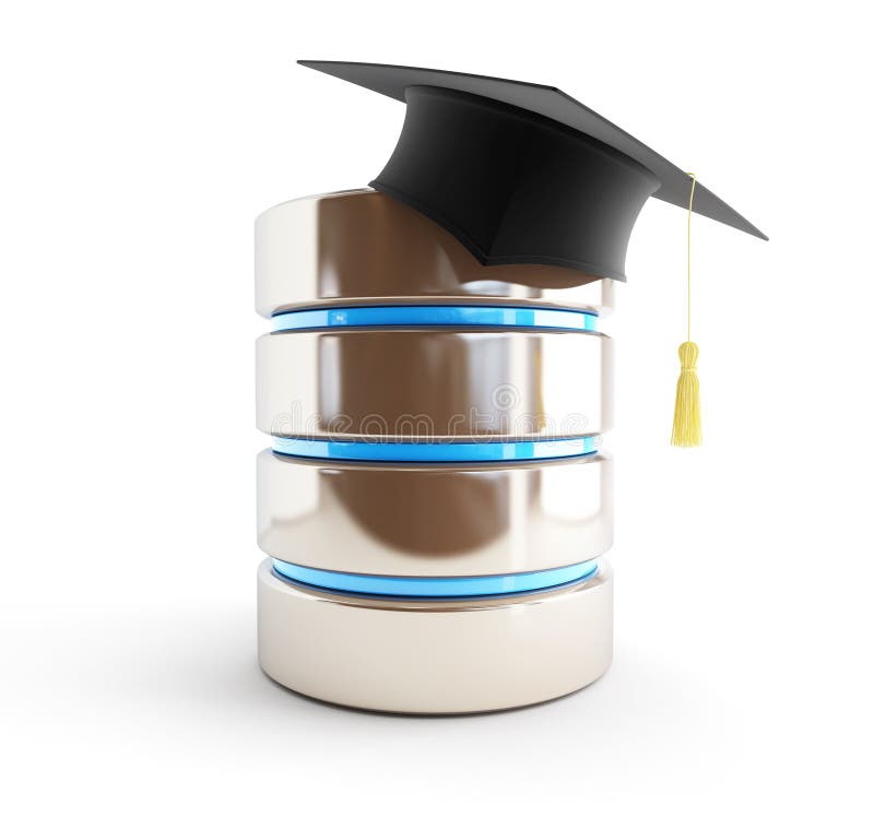 Database Icon 3d on a White Background Stock Illustration ...