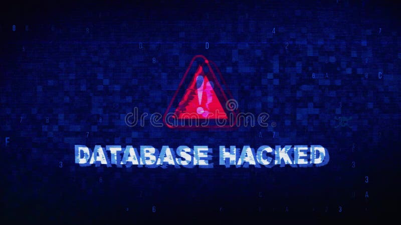 Database Hacked Text Digital Noise Twitch Glitch Distortion Effect ...