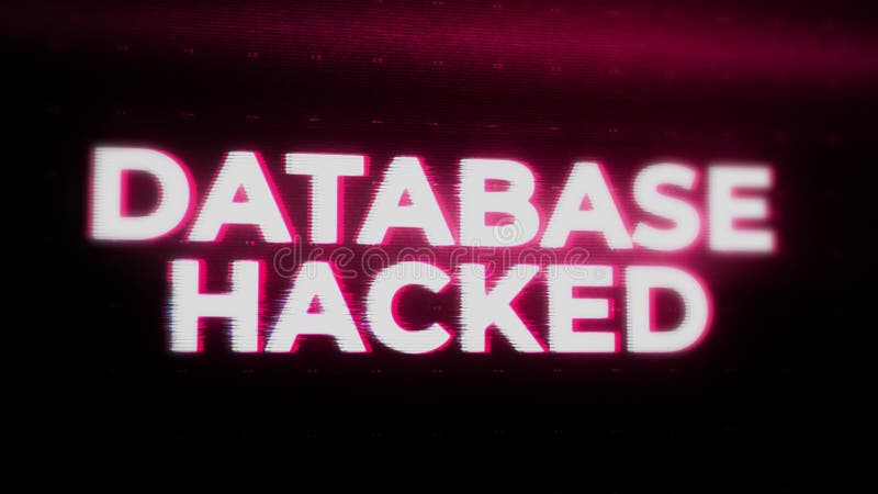 Database Hacked Warning Alert Error Message Flashing On Screen