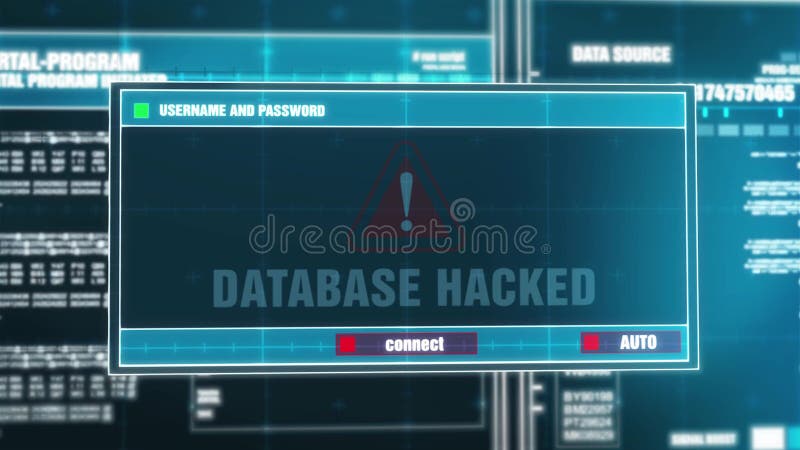 Database Hacked Alert Warning Attack on Screen World Map Loop Motion ... Database Hacked Alert Warning Attack on Screen World Map Loop Motion ...