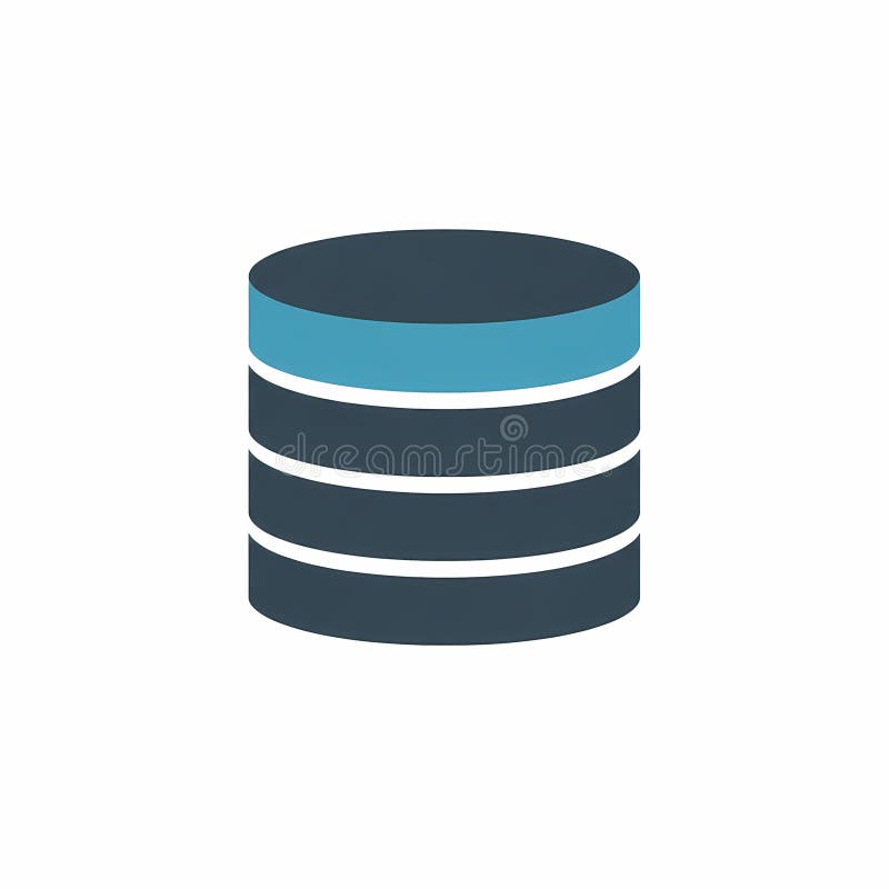 Database Icon: Cylindrical Data Storage Representation Stock ...